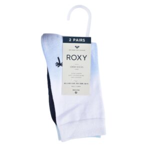 Roxy Women's 2-Pack Dip Dye Half Cushioned Crew Socks, Blue, One Size