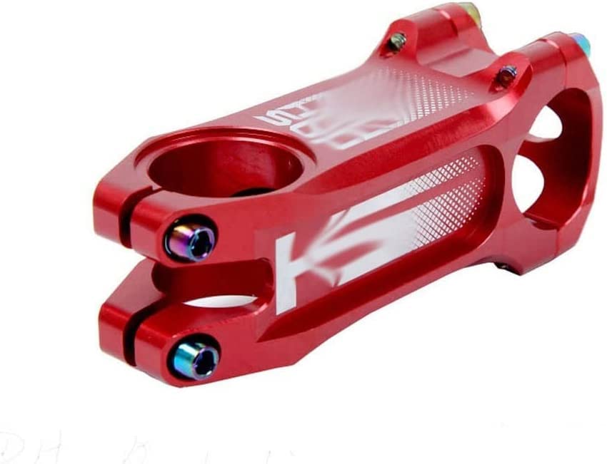 ZECHAO Bike Handlebar Stem,31.8 * 80mm CNC Bike Stem Mountain Road Bike Stem 0 Degree Stem Bike Parts for XC/AM/MTB Bike Stem (Color : Red, Size : 80mm)