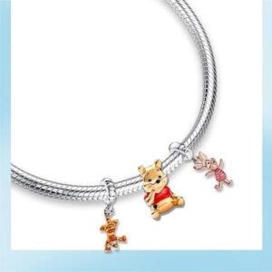 TAORUI Piglet Dangle Charm for Women Bracelets Necklaces in 925 Sterling Silver,Mother's Day Birthday Christmas Valentine's Day Gifts for Women