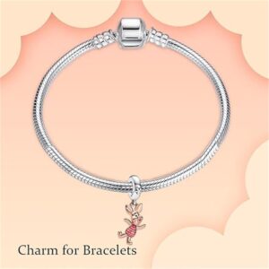 TAORUI Piglet Dangle Charm for Women Bracelets Necklaces in 925 Sterling Silver,Mother's Day Birthday Christmas Valentine's Day Gifts for Women