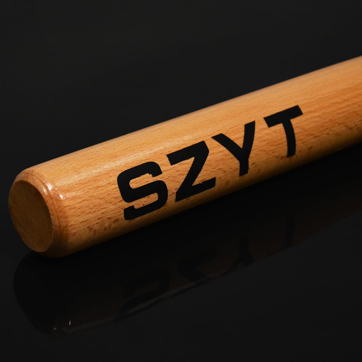 SZYT 33 inch Wood Baseball Bat Self-Defense Softball Bat Home Defense Lightweight Yellow