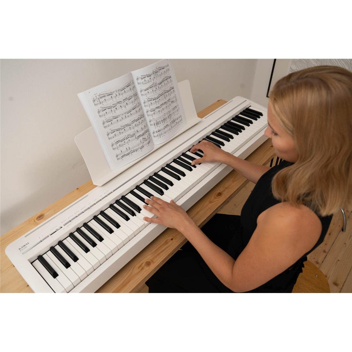 Kawai ES120 88-key Digital Piano with Speakers - White