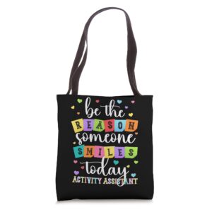 activity assistant appreciation activity professional week tote bag