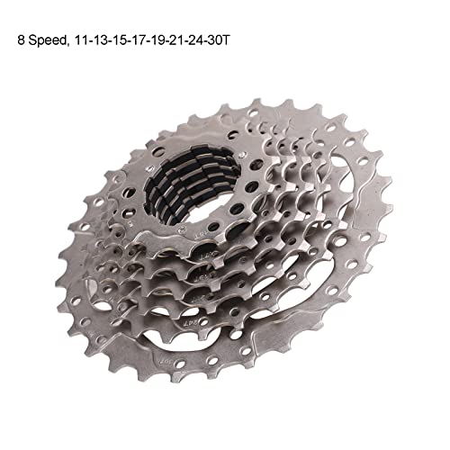 Raguso Bicycle Multiple Freewheel, Nickel Chrome Steel High Compatibility 8 Speed Bike Cassette Wheel for Road Bike