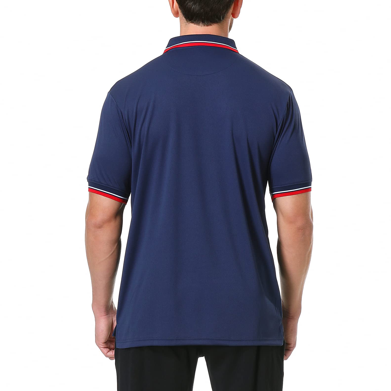 TopTie Baseball and Softball Referee Shirt Short Sleeve Polo Shirt Umpire Jersey-Navy-XL