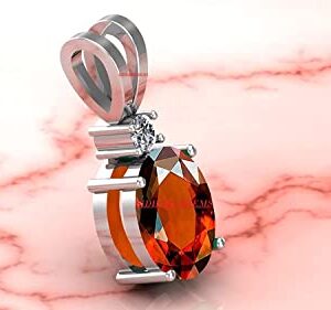 Tongari 6.25 Ratti 5.00 Carat Certified A+ Quality Natural Hessonite Garnet Gomed Stone Silver Pendant Locket