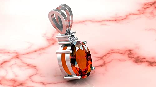 Tongari 6.25 Ratti 5.00 Carat Certified A+ Quality Natural Hessonite Garnet Gomed Stone Silver Pendant Locket