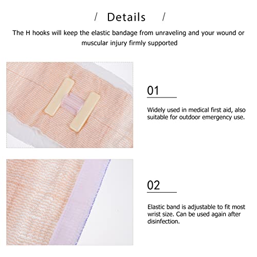 GAFOKI Elastic Bandages Aid Hiking Fitness Injury Bandage Pressure Tape Dressing Control for Camping Hemostatic First Supplies Sports Tourniquet Emergency Cm Outdoor H Bleed Wound Gauze Tape