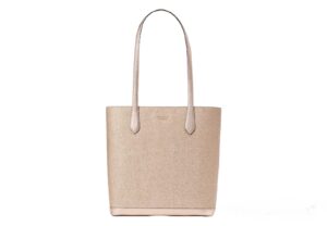 kate spade new york large tinsel glitter tote (rose gold)