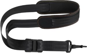 e-times saxophone neck strap, soft adjustable sax leather neck padded for alto tenor soprano baritone sax, clarinet