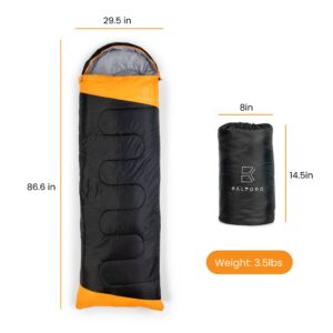 Baltoro’s Erebus Sleeping Bags for Adults - Ultra Lightweight, Allergy-Free Camping Sleeping Bags - Double Zipper Waterproof Travel Sleeping Bag - Three Season Backpacking Sleeping Bag