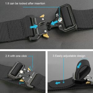 Ｋｉｒａ　Ｓｕｔｓｕ Mens Tactical Belt Work Belts For Men 1.5" Nylon Web Tactical Belt with Automatic Slide Buckle