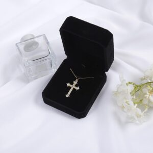 BIFACE Cross Necklaces for Women Jewelry Necklaces for Teen Girls Women 16K Gold Plated Cross Pendant Choker Necklace Valentine's Day Jewelry Gifts for Women Girls Gold C01