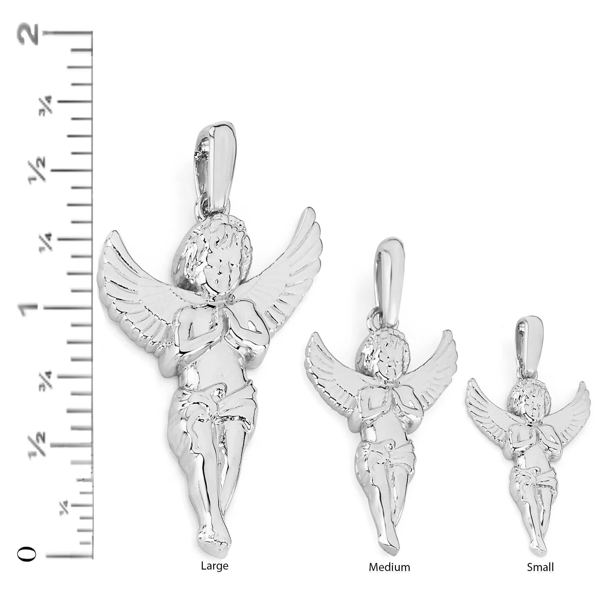 Takar 925 Sterling Silver Praying Angel Pendant, Guardian Angel Pendant, Angel Jewelry For Women And Men, Made In USA