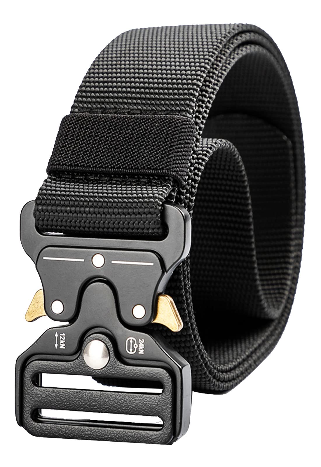 Ｋｉｒａ　Ｓｕｔｓｕ Mens Tactical Belt Work Belts For Men 1.5" Nylon Web Tactical Belt with Automatic Slide Buckle