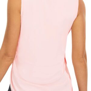 JOYSPELS Ice Silk Workout Tank Tops for Women Cool-Dry Sleeveless Loose Fit Yoga Shirts Athletic Pink