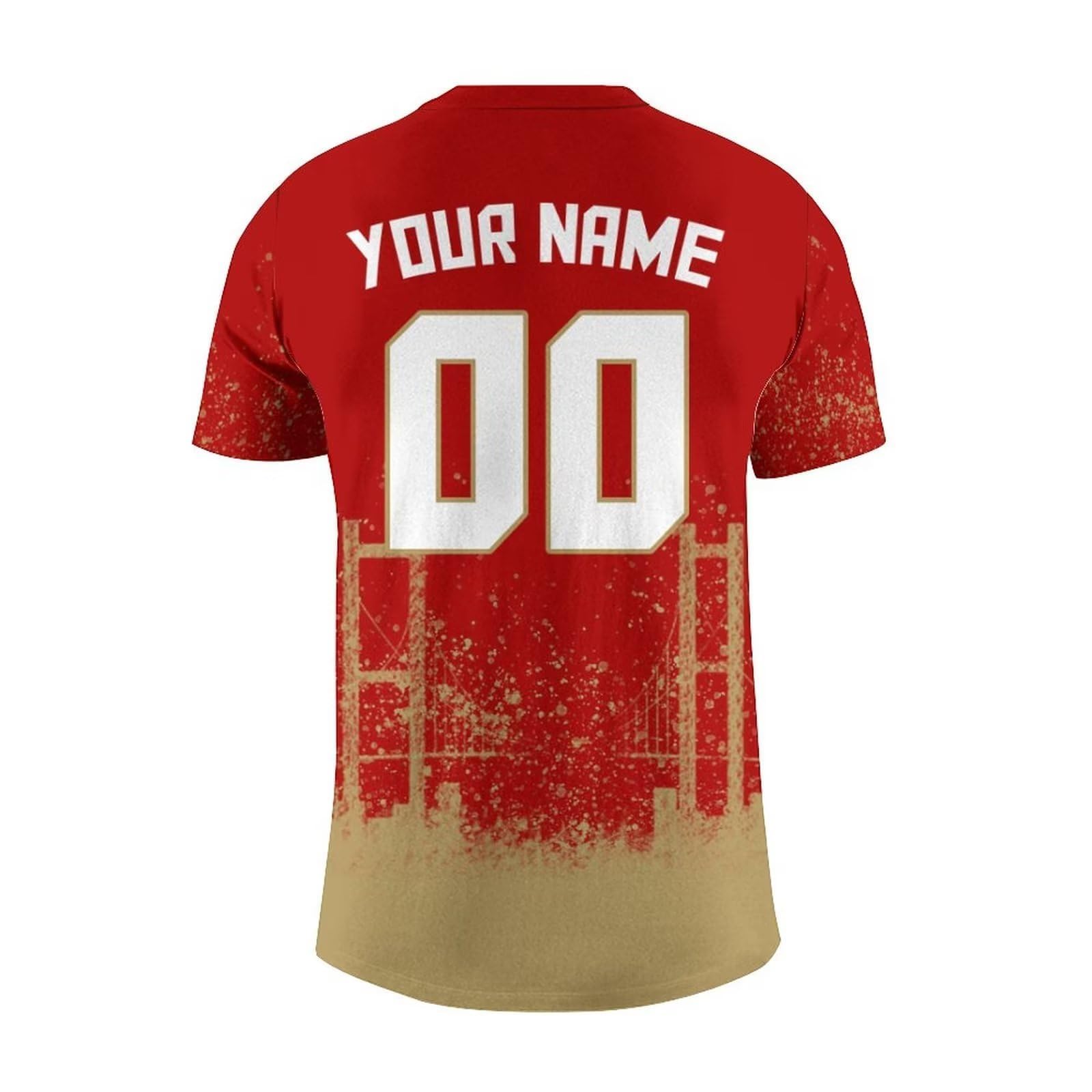 Custom Football City T-Shirt Personalized Short Sleeve Shirt Fan Gifts Add Name & Number Top Tee for Men Women Youth