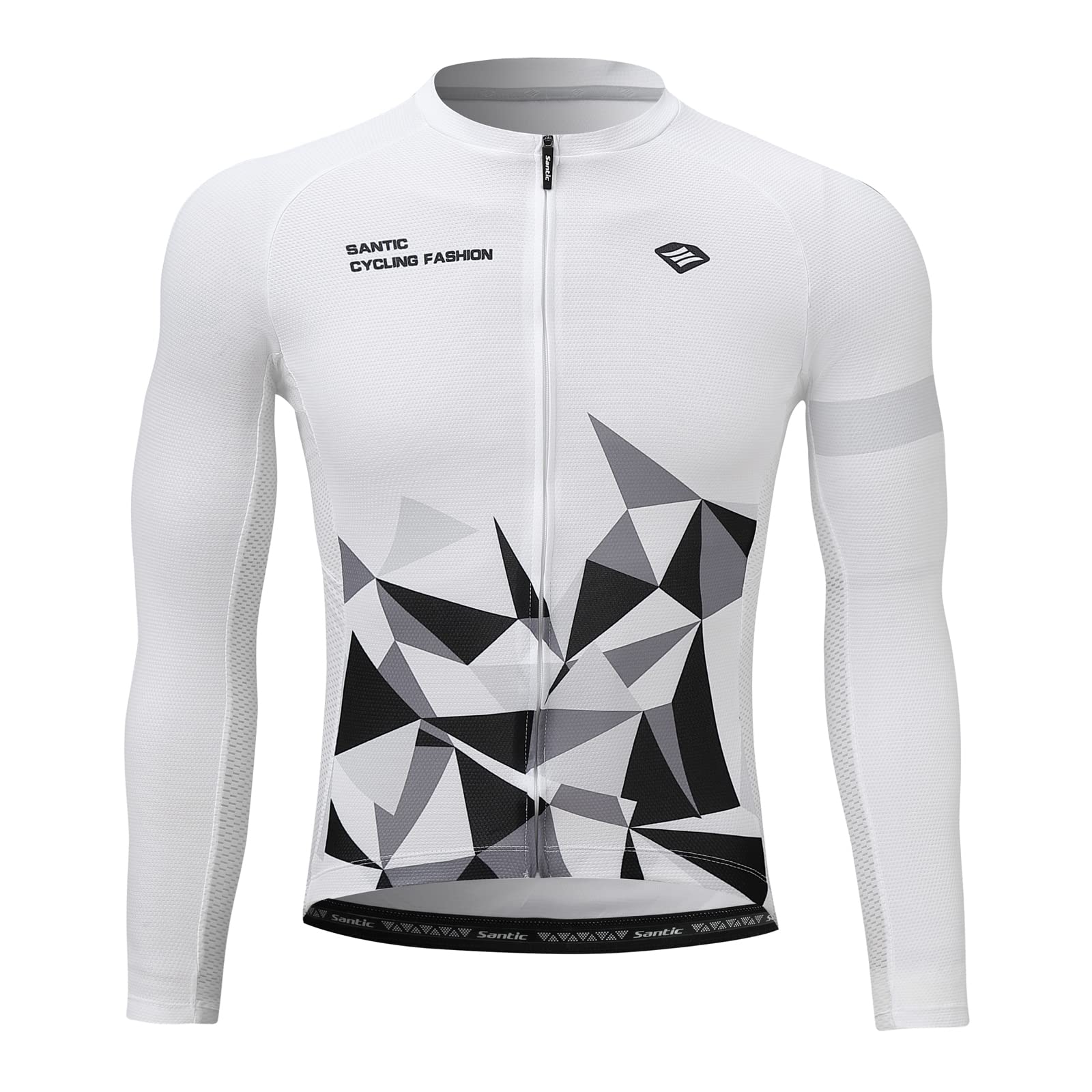 Santic Men's Cycling Jersey Long Sleeve Bike Shirt Men Cycling Tops for Men Biking Jersey Breathable