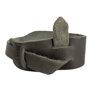 Hide & Drink, Bracelet Handmade from Full Grain Leather, Fashionable, Adjustable Wristband, Stylish Cuff (Dark Jade)