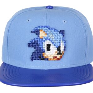 Sonic The Hedgehog 8-Bit Pixel Sonic Speed Snapback Hat Blue