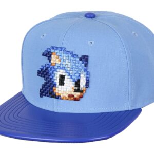 Sonic The Hedgehog 8-Bit Pixel Sonic Speed Snapback Hat Blue