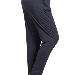 HEYHUN Plus Size Womens Athleisure Joggers Ultra Soft Casual Yoga Lounge Pants with Pockets - Heather Navy - 1XL