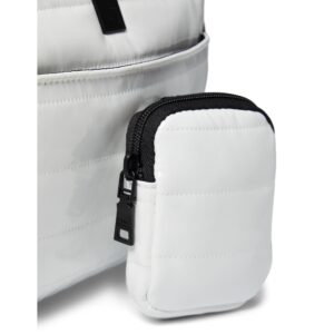 Think Royln Downtown Crossbody - Purse for Women - Polyester Construction - Zippered Back - Detachable Strap White Patent One Size One Size