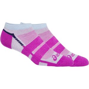 asics unisex speed no show 2p training socks, m, soft sky