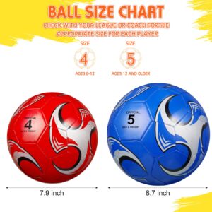 Soccer Training Equipment Kit Include 2 Soccer Balls 20 Soccer Cones and Drawstring Backpack Portable Training Aid Supplies Outdoor Agility Training Equipment for Youth Boys Girls(Novelty,Size 5)