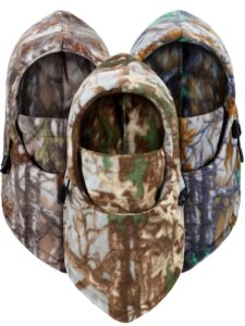 3 pieces camo balaclava face mask hunting face mask balaclava hats for outdoor sports (marble style, x-large)