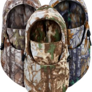 3 Pieces Camo Balaclava Face Mask Hunting Face Mask Balaclava Hats for Outdoor Sports (Marble Style, X-Large)