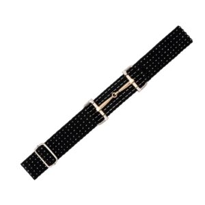 free ride equestrian belts, horseback riding belts for women, stretchable and comfortable waist belt (black glitter bit belt)