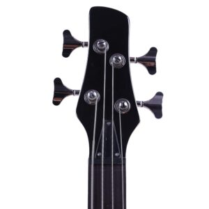 Vasitelan Electric Bass Guitar Full Size 4 String Exquisite Stylish Bass with Power Line and Wrench Tool (Sunset Color)