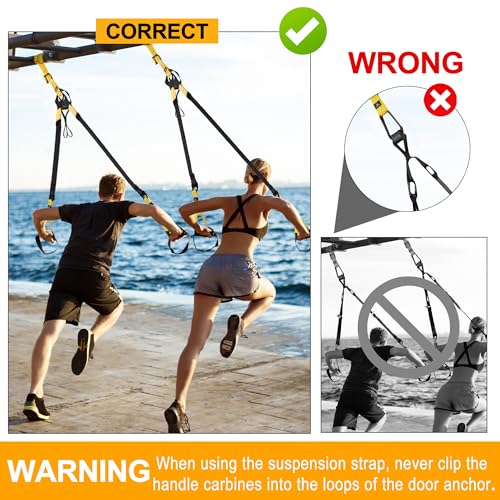 Resistance Training Kit, 2 Adjustable Bodyweight Resistance Bands with Handles + 1 Door Anchor + 5 Resistance Loop Bands for Working Out Hold up to 600 lbs Home Gym Equipment