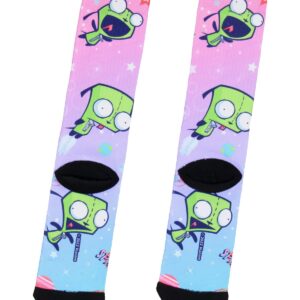 Bioworld Invader Zim Mens' Gir Space Men's Athletic Mid-Calf Crew Socks