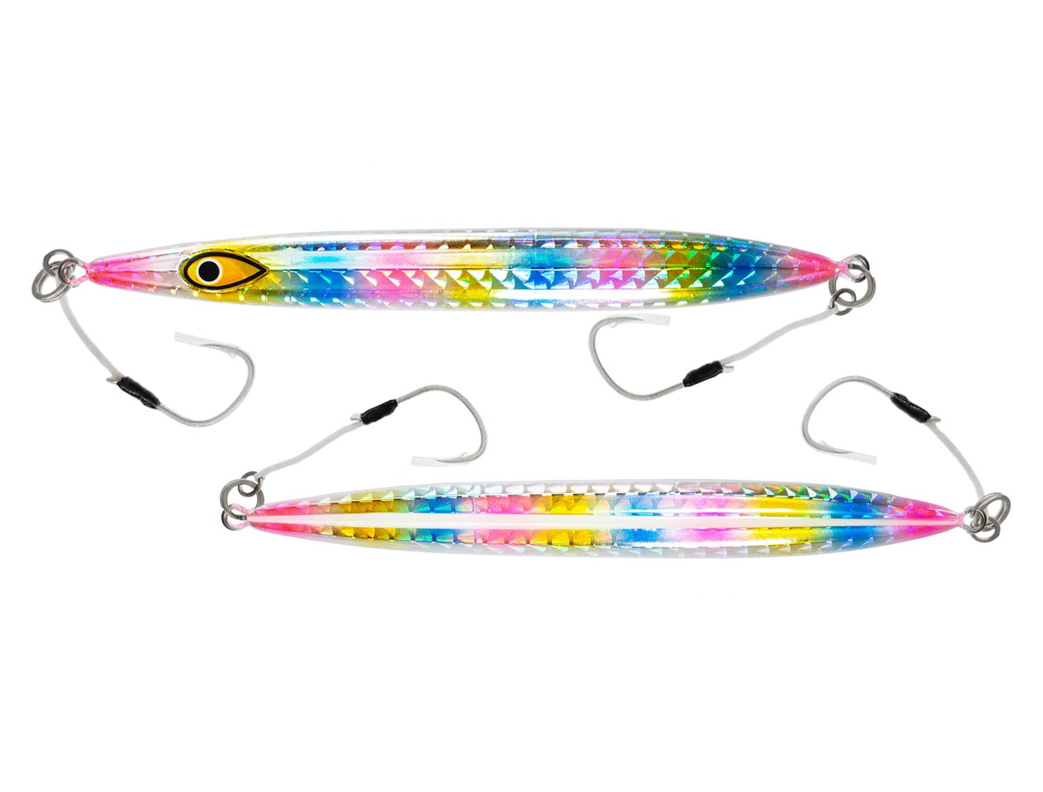 Slow Falling Knife Jig 350g Rainbow Glitter 3 Pieces