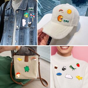 Japior 20/30/60/100 Mixed Enamel Pins for Backpacks,Hat Cute Funny Button Pins Bulk Set,Cartoon Plant Aesthetic Brooch Lapel Backpack Pins for Hats Women Girls Cloths Decoration