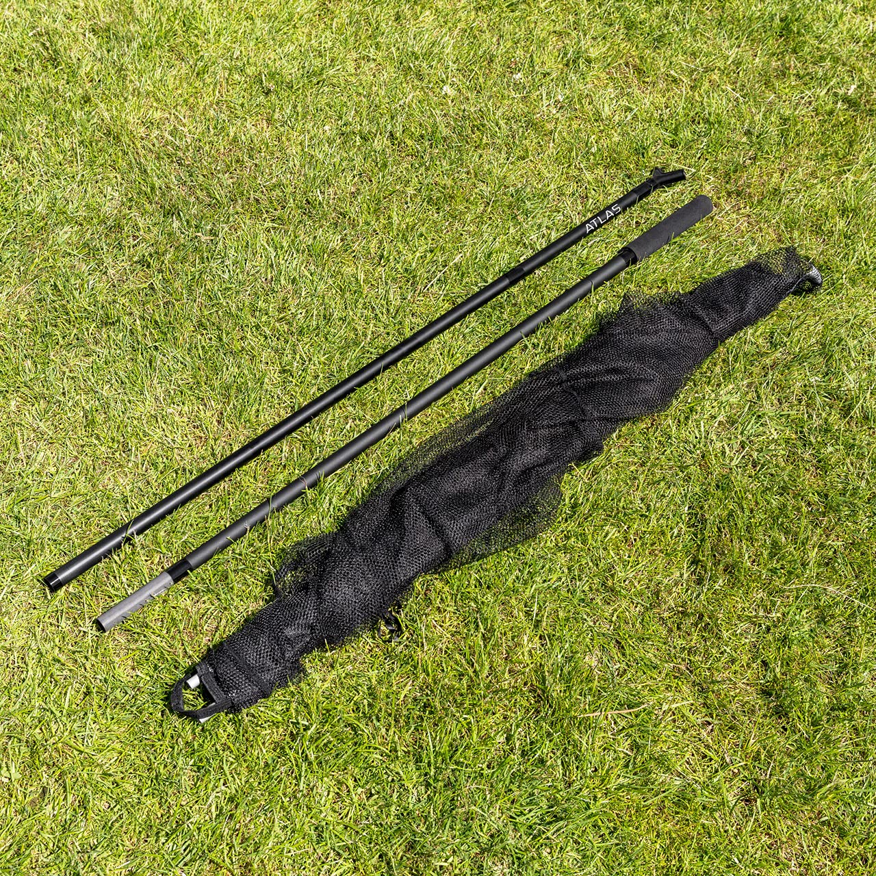 ATLAS 42 Inch Landing Net - Fishing Landing Net | 2-Part Carp Fishing Net | Carbon Handle Fishing Net | Long-Lasting Landing Net | Carp Fishing Accessories