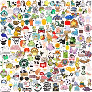 japior 20/30/60/100 mixed enamel pins for backpacks,hat cute funny button pins bulk set,cartoon plant aesthetic brooch lapel backpack pins for hats women girls cloths decoration