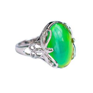 aurorapromise butterfly color changing mood ring in sterling silver handmade for women, for mom, for friends (9)