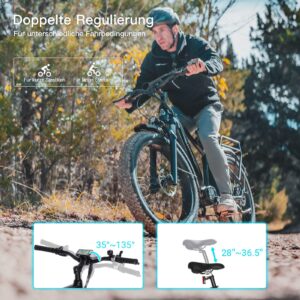 HAOQI Eagle Electric Bike, Peak 1000W Motor All-Terrain Ebike 48V 20AH Removable Battery up to 80 Miles 28MPH 26" * 4" Fat Tire Front Suspension Electric Mountain Bike for Adults 7-Speed