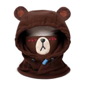 bear ski balaclava cute animal snowboard face warmer winter sports hat kawaii snowboard gear