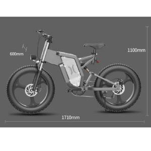 HESNDddzxc Electric Bicycle Electric Bike 20 Inch Thick Tires Mountain Electric Bicycle Super Level Snow EBike for Aldults Fat Tire