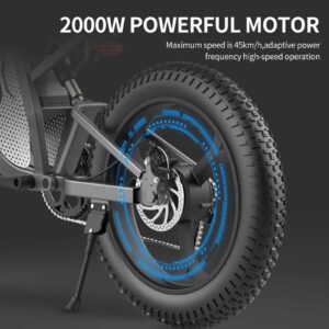 HESNDddzxc Electric Bicycle Electric Bike 20 Inch Thick Tires Mountain Electric Bicycle Super Level Snow EBike for Aldults Fat Tire