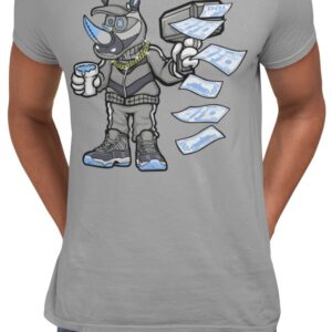 Jordan 11 Cool Grey Men's T Shirt to Match Sneakers, Urban Clothing Graphic Tee to Match Back to Jordan 11s