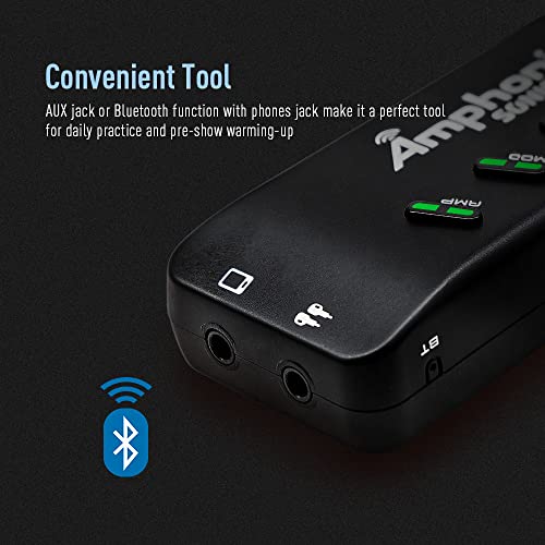 SONICAKE Guitar Headphone Amp Plug-In USB Rechargable Portable Pocket Guitar Amplifier With Bluetooth Multi-Effects Clean Overdrive Distortion Modulation Delay and Reverb