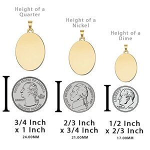 PicturesOnGold.com Saint Gianna Beretta Molla Oval Religious Medal - 2/3 X 3/4 Inch Size of Nickel, Sterling Silver with Engraving