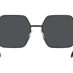 Versace Unisex Sunglasses Matte Black Frame, Dark Grey Lenses, 58MM