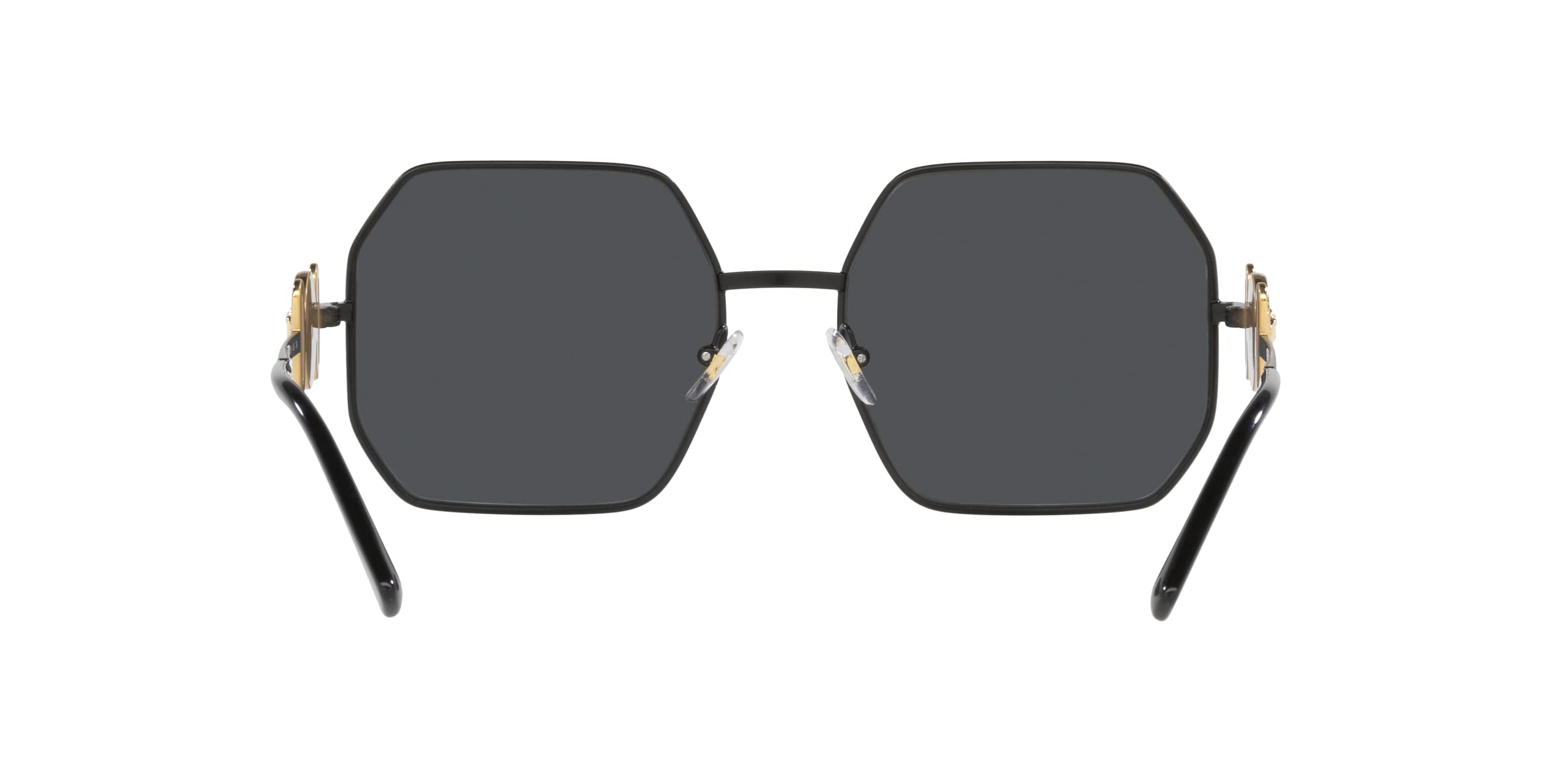 Versace Unisex Sunglasses Matte Black Frame, Dark Grey Lenses, 58MM