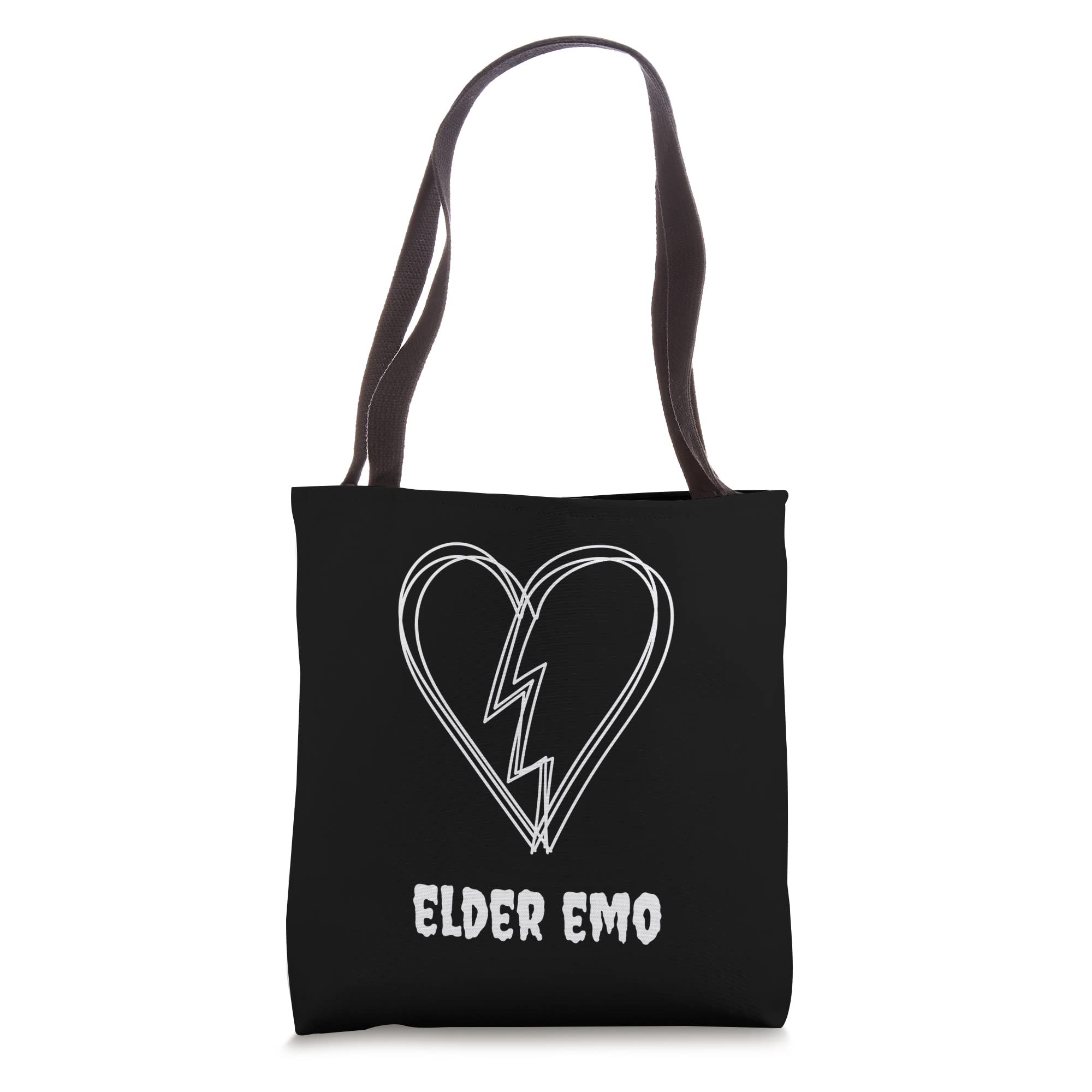 Elder Emo Goth and Gothic Funny Broken Heart Aesthetic Tote Bag